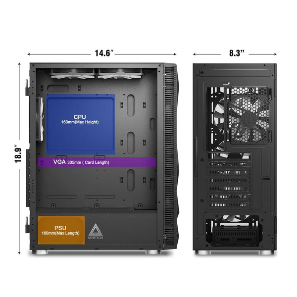 Montech X3 Mesh ATX Mid-Tower PC Gaming Case – darkflashus