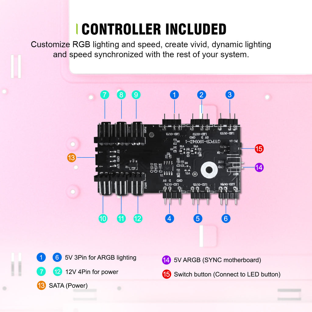 AL600 ATX Gaming PC Case, with 6 Fans – darkflashus